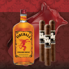 Fireball Bro-Rose & Cigar Set - Hotter than a Flaming Rose